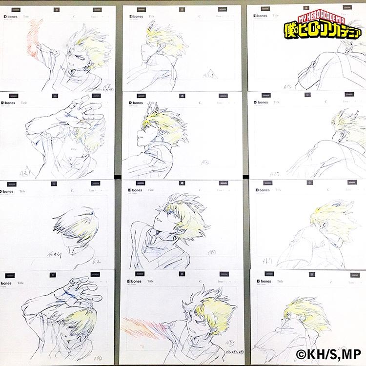Boku no hero academia keyframes de animación