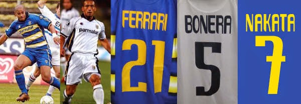 Football teams shirt and kits fan: Font AC Parma 2003/06 font