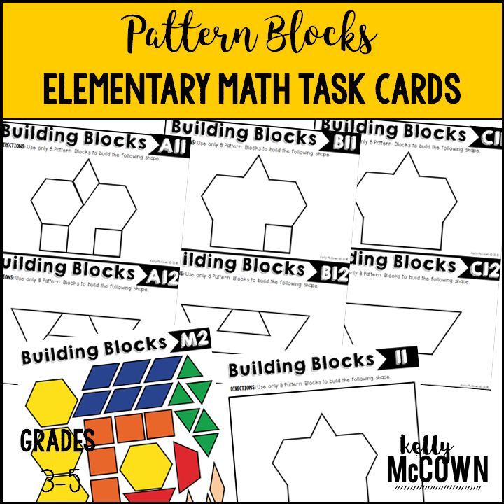 Kelly McCown: Pattern Blocks Elementary Task Cards (Set 2)