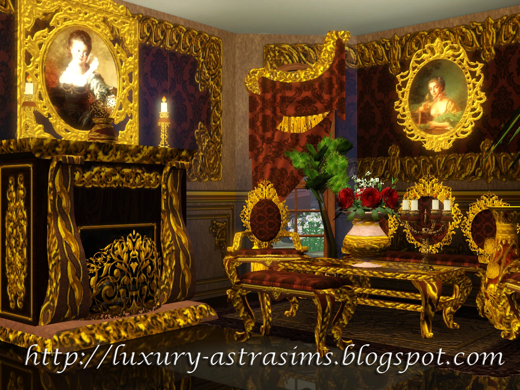 AstraSims3-everything for your Sims3: Living room Rococo (FREE)