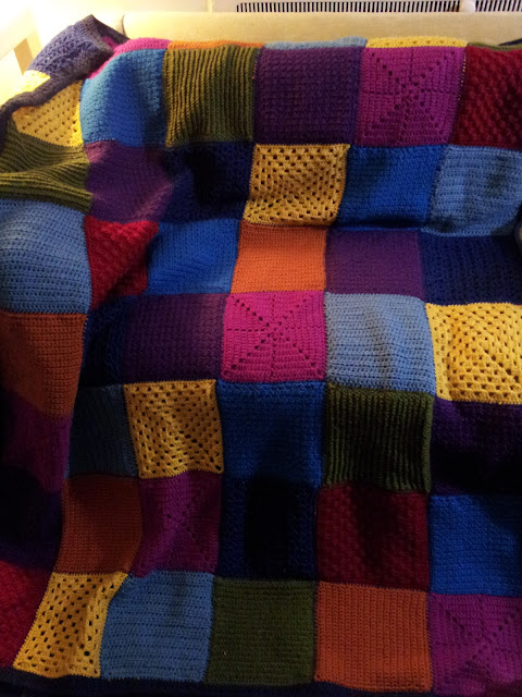 the crafty roach: Crocheted Patchwork Afghan