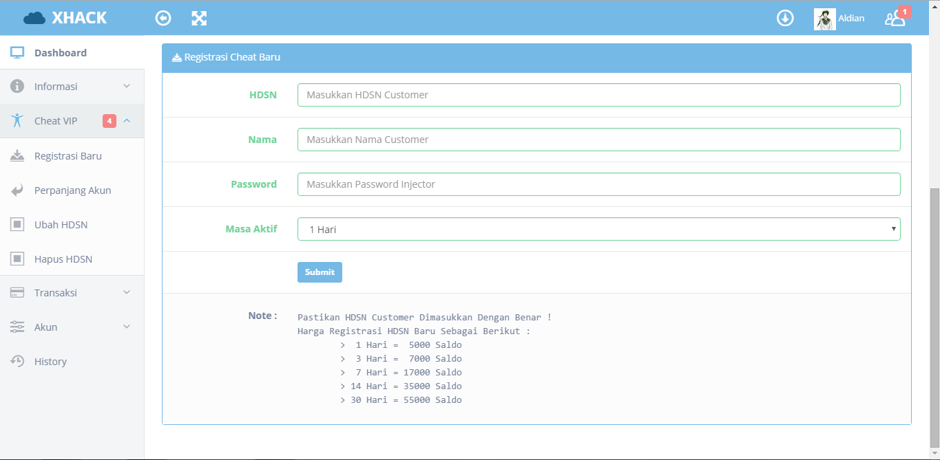 Register Reseller ~ XHack