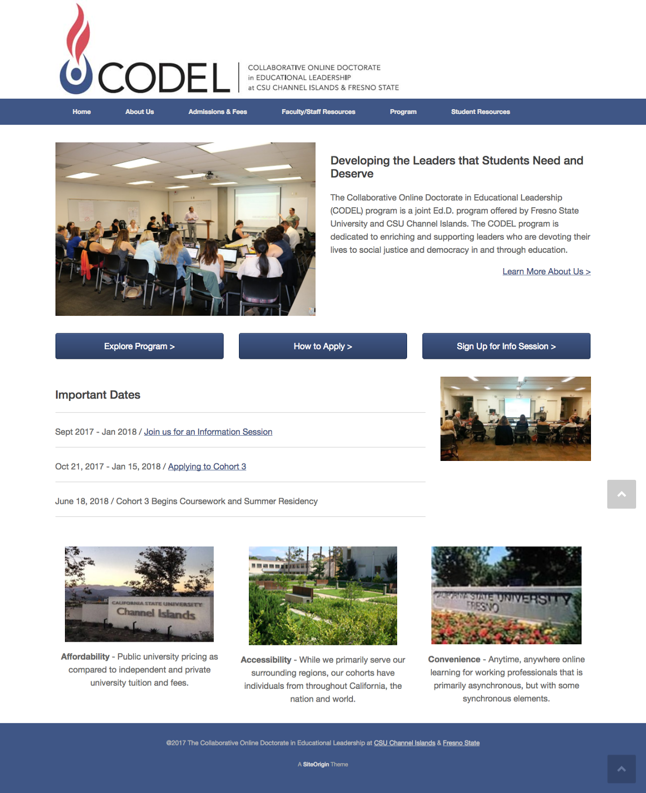 New website launch for CODEL program | CSUCI Web Services Blog