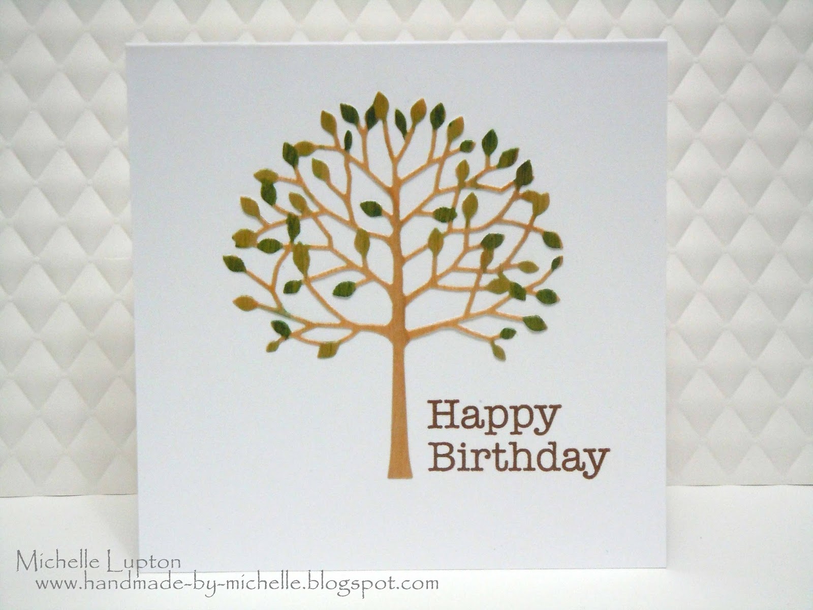 Handmade by Michelle: Masculine birthday tree