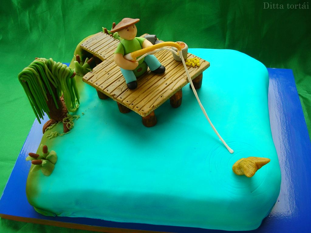 Ditta tortái: Horgászos torta