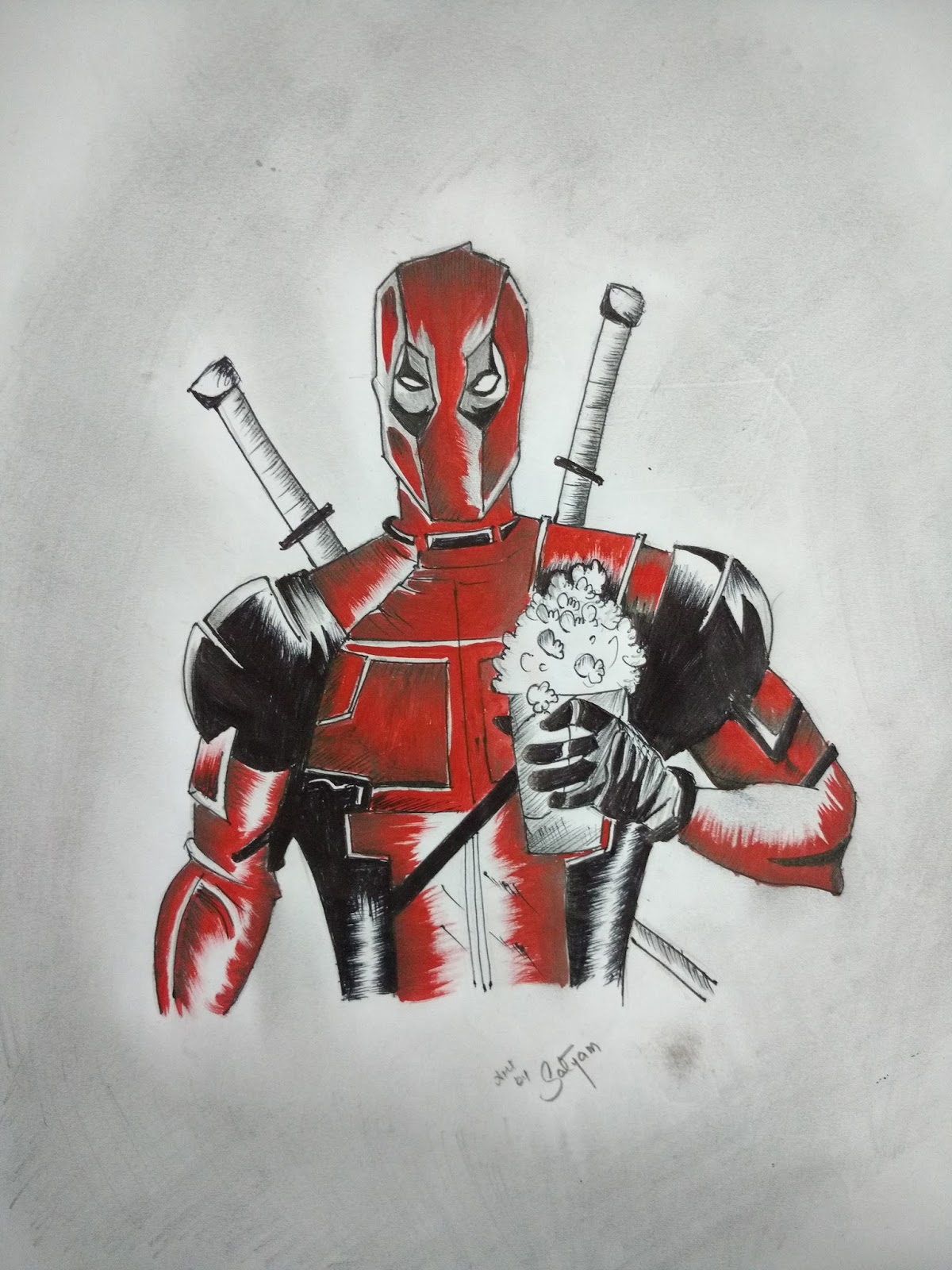 How to Draw Deadpool Easy Step by Step Drawing lesson - ProArt By Satyam
