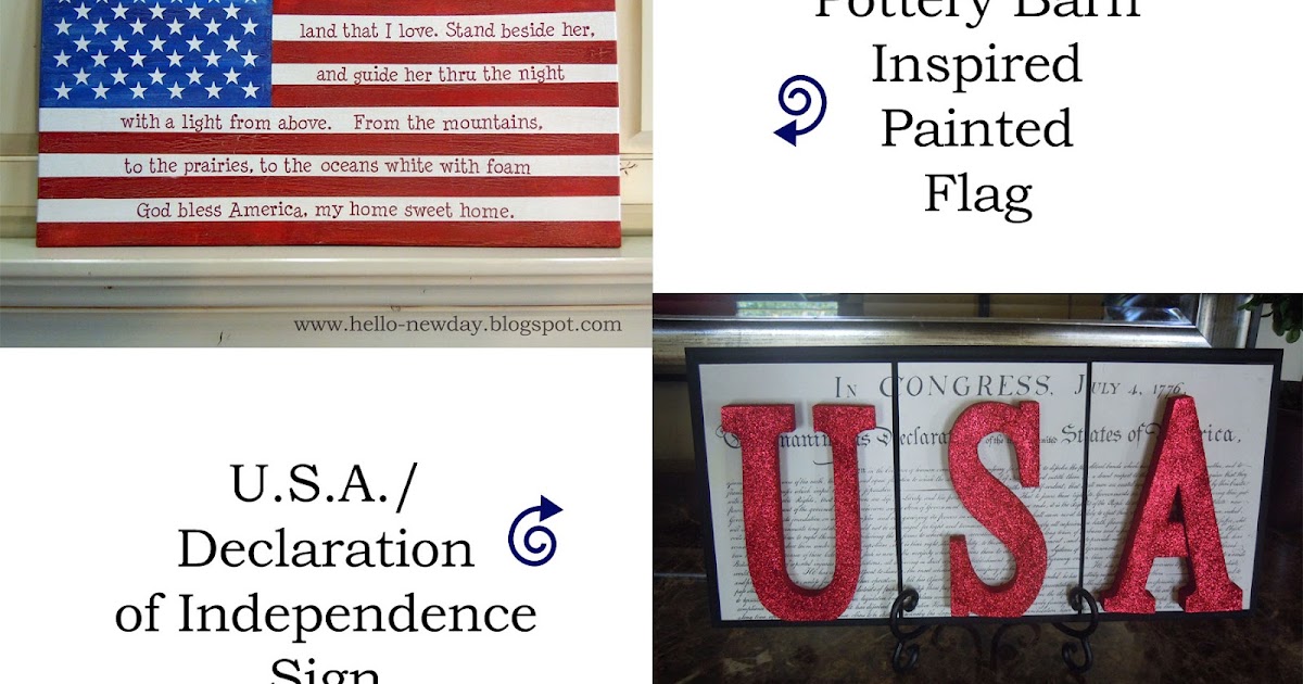 Hello, New Day: Better Late Than Never? 4th of July Painted Flag and ...