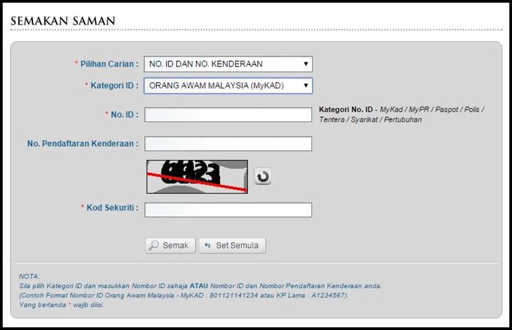 SEMAK SAMAN JPJ – SEMAKAN SAMAN ONLINE JABATAN PENGANGKUTAN JALAN ...