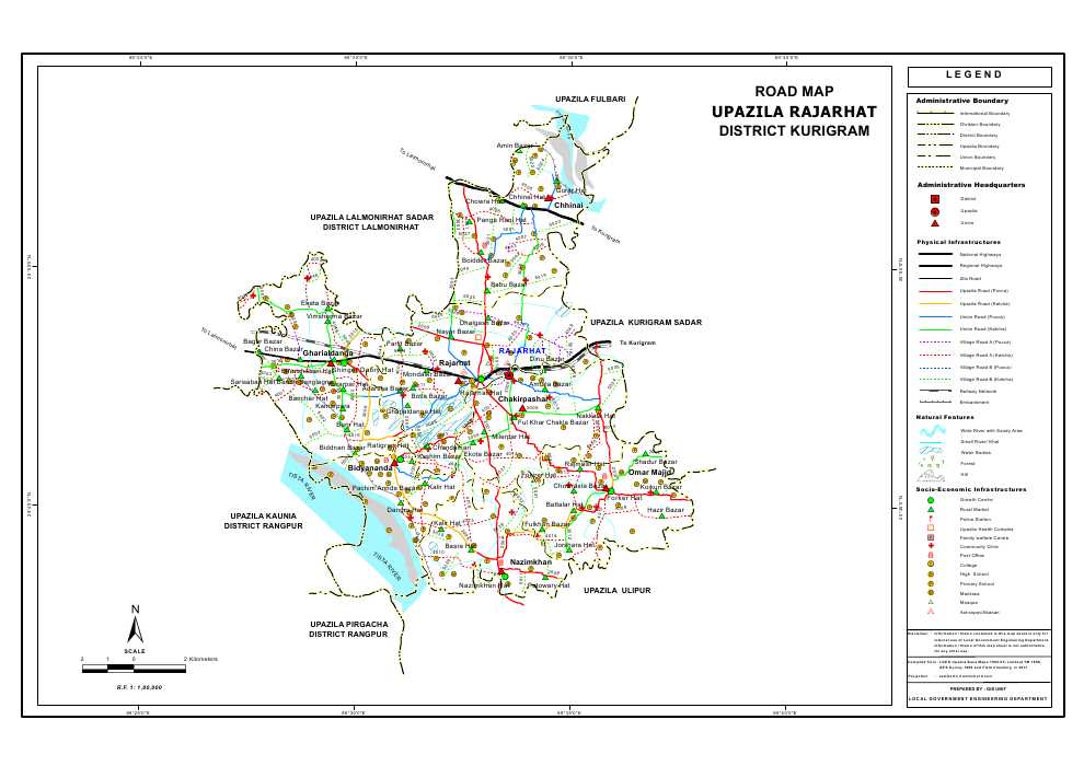 Mouza & Land Use Maps of Rajarhat Upazila, Kurigram, Bangladesh ...