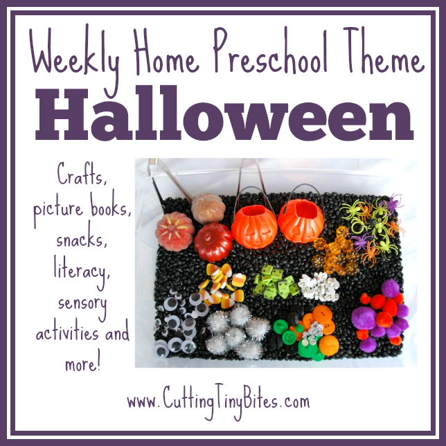 Halloween Theme- Weekly Home Preschool | What Can We Do With Paper And Glue