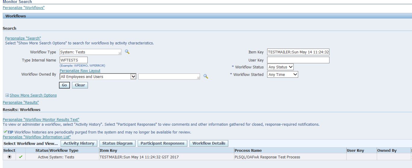 Oracle Workflow Basics