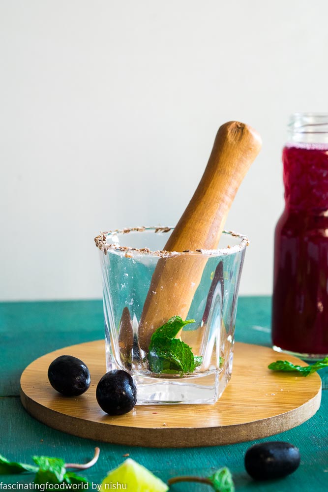 Home-made Kala khatta lemonade