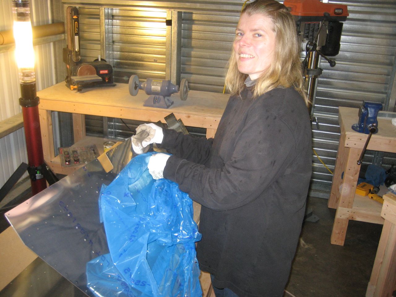 Christopher RV7 Construction: wing stands and a bending break