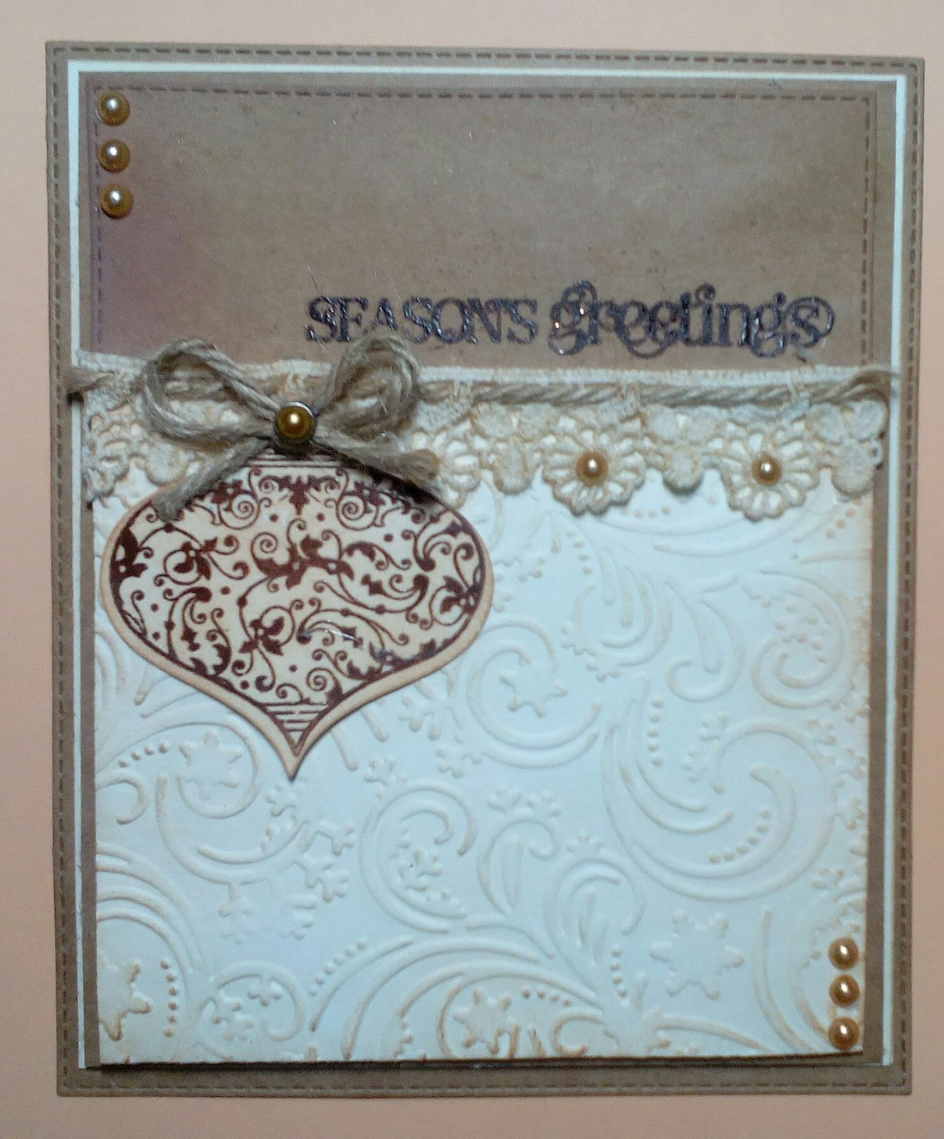 Cotswold Crafter: Rustic style Christmas Card