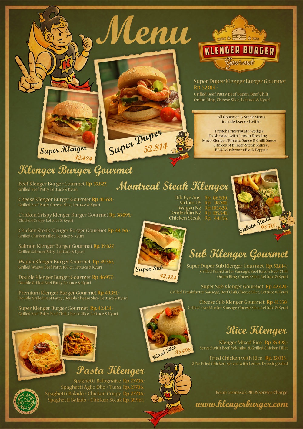Harga Menu Klenger Burger Gourmet Terbaru dan Terlengkap | Informasi ...