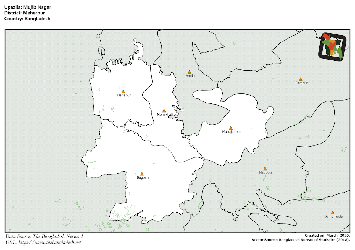 Mouza & Land Use Maps of Mujibnagar Upazila, Meherpur, Bangladesh ...