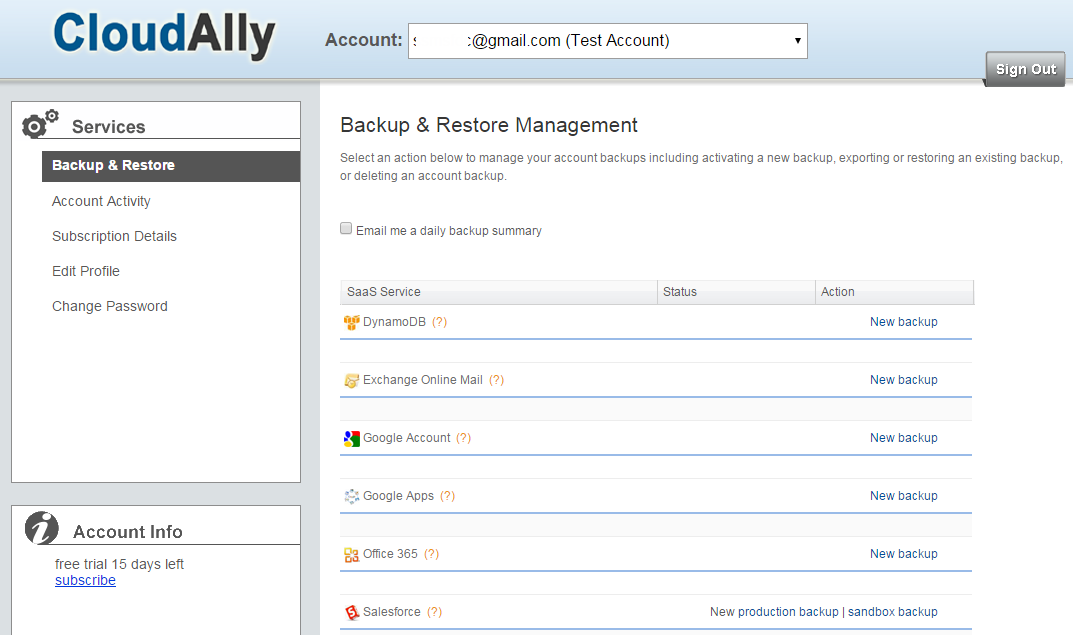 SFDC 3:16: Backup Salesforce Data using CloudAlly
