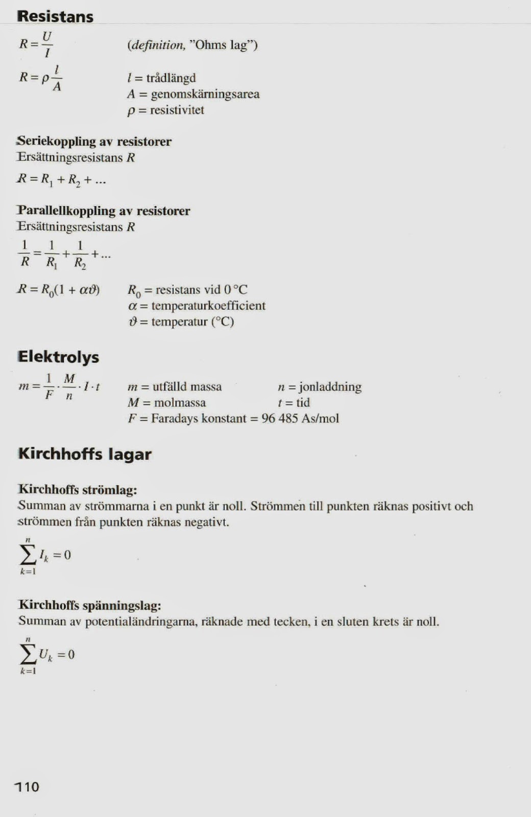 Max Skolblogg: fysik: formelsamling