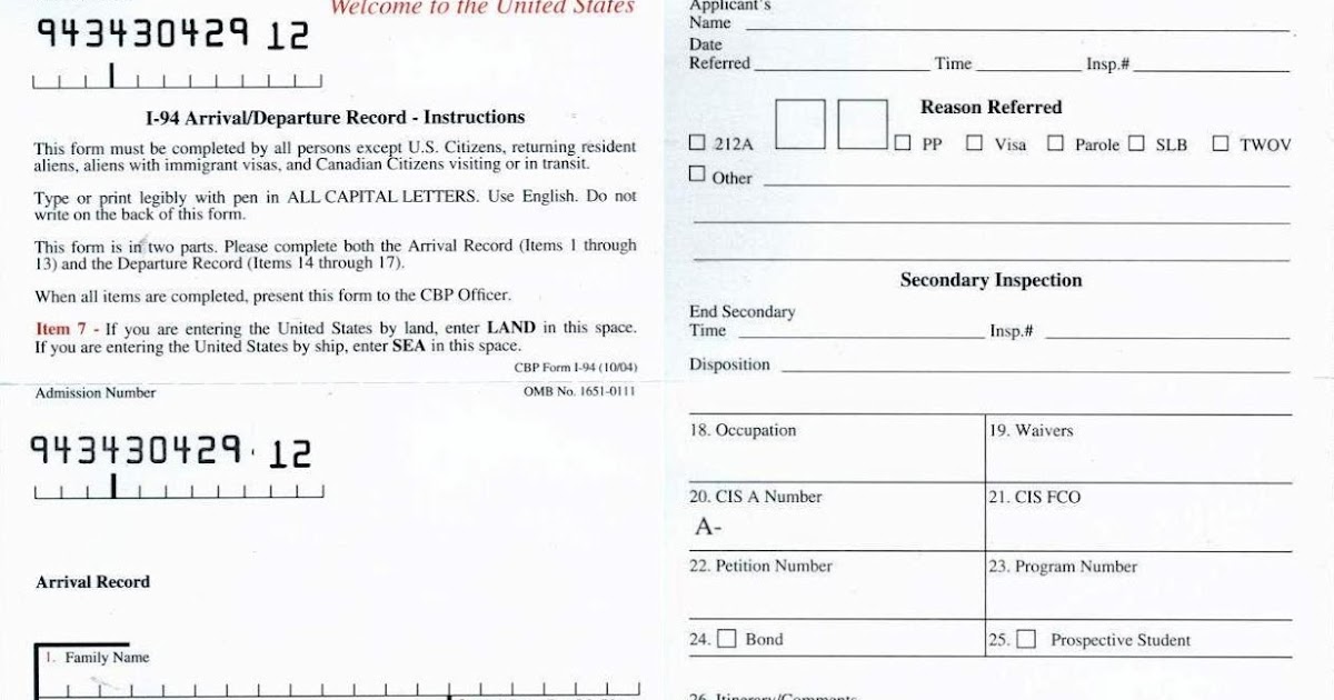 Fim do formulário I-94 | Dicas de NY