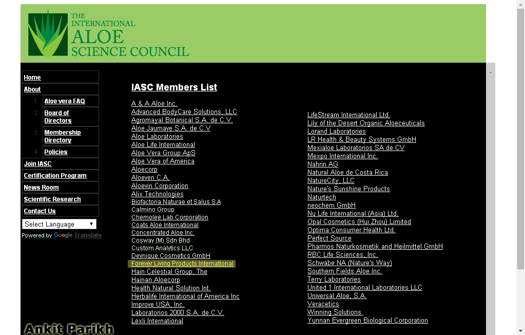 Forever Living Products: Products Certificates & Quality