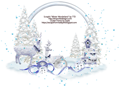Escape From Reality Blog: FTU Christmas Cluster Frames 'Winter Wonderland'