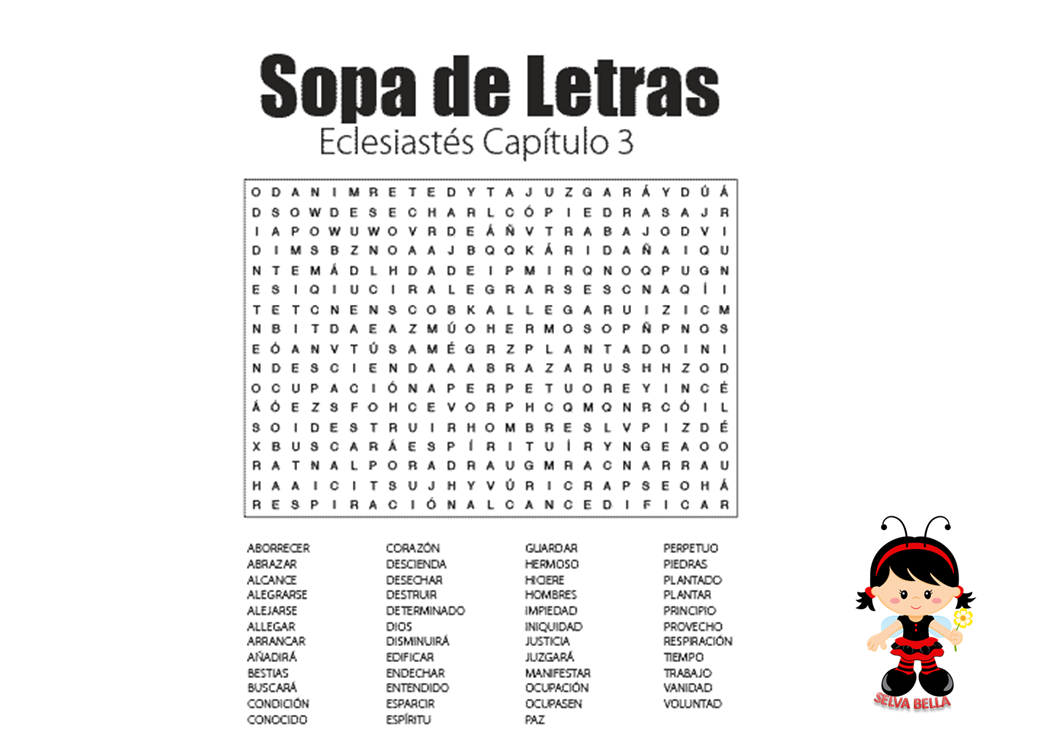 SELVA BELLA: LIBRO DE ECLESIASTES 3:1 AL 11