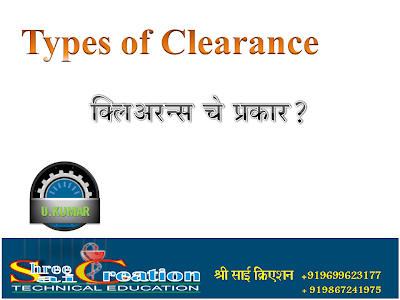 Limit, Fit And Tolerance (मराठी मध्ये): 47. Types Of Clearance