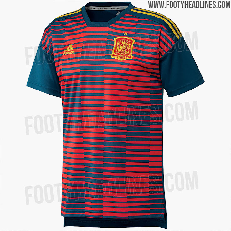 Adidas Parley Spain 2018 World Cup Pre-Match Jersey Leaked - Footy ...
