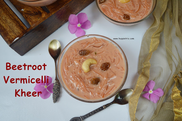 Beetroot Vermicelli Kheer | Beetroot Semiya payasam - Cook with Sharmila