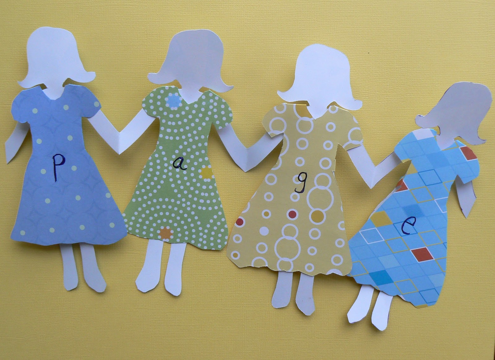 Having Fun at Home: Word Family Paper Dolls