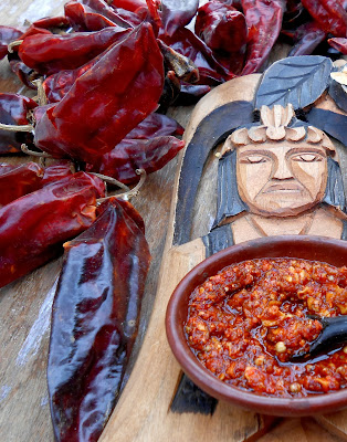 Cocina Chilena . Recetas Caseras: Salsa de Ají Merkén con ajo chilote