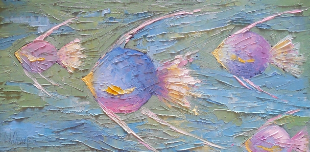 CAROL SCHIFF DAILY PAINTING STUDIO: Fish Painting, Angelfish Painting ...