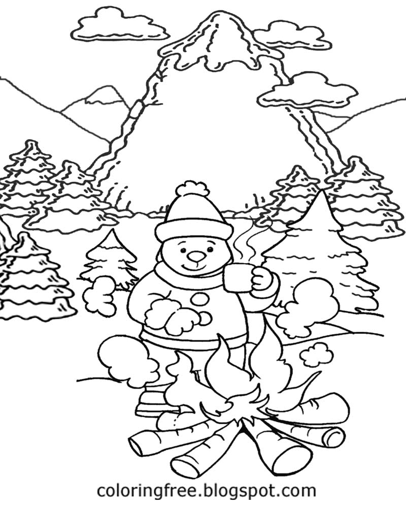 Snow Winter Coloring Pages Coloring Pages