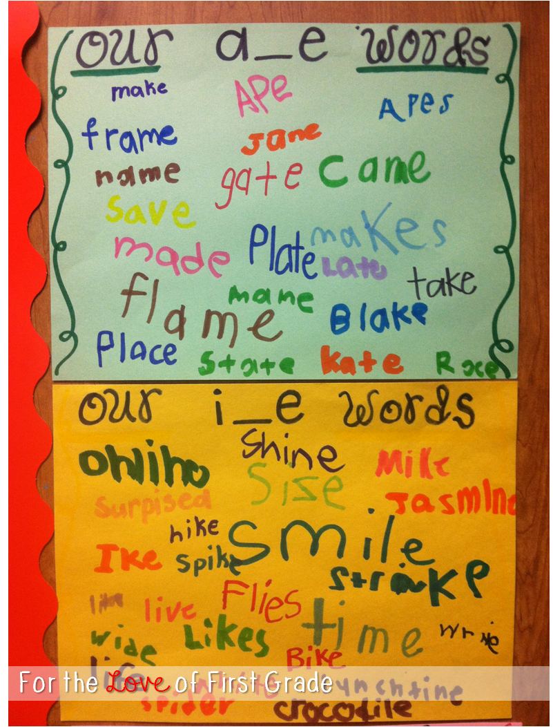 For the Love of First Grade: Sparkly E Word Hunts and a Freebie