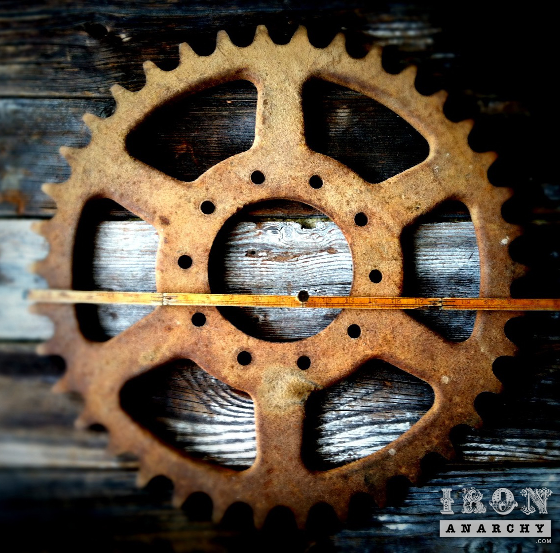 Extra Large Antique Industrial Decorative Cast Iron Gear
