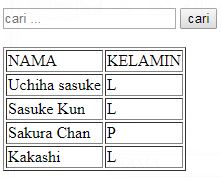 MEMBUAT KOTAK PENCARIAN DATA DENGAN PHP MYSQLI ~ langsungkoding