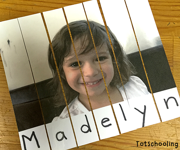 DIY Photo Name Puzzle Totschooling Toddler Preschool Kindergarten DIY Photo Name Puzzle Totschooling Toddler Preschool Kindergarten