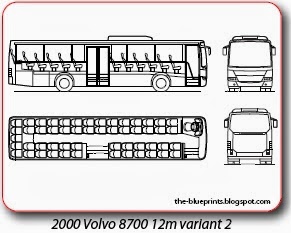 Vector Blueprints - Cars, Trucks, Busses and others: Volvo Bus - Vector ...