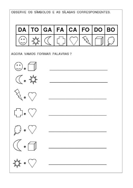 Roube sua atividade aqui!: Símbolos e Sílabas