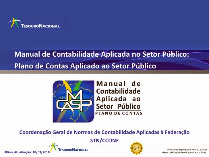 CONTABILIDADE PÚBLICA - : PLANO DE CONTAS APLICADO AO SETOR PUBLICO - PCASP