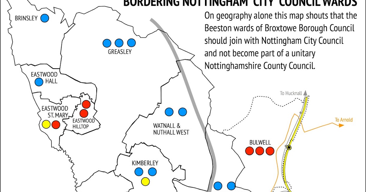 Beeston Week: A new graphic Beeston - Broxtowe - Nottingham ward map ...