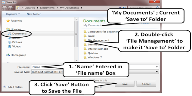 Manuals for Class: Files and Folders