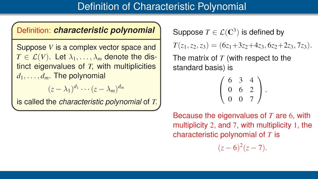 Characteristic polynomial