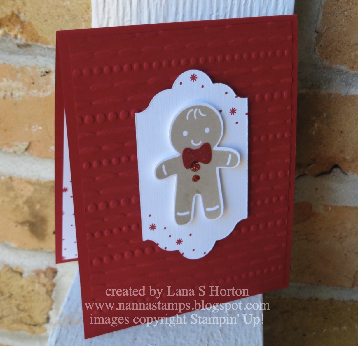 Stamping with Nanna: Gingerbread Man Card