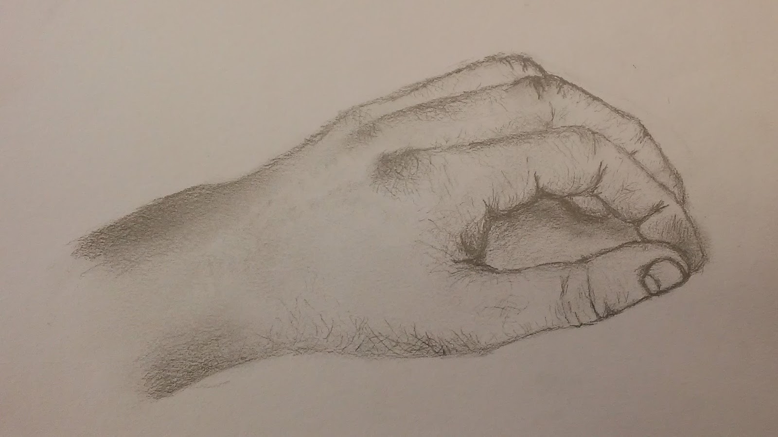 Soft pencil drawing - own hand / Měkká kresba tužkou - vlastní ruka