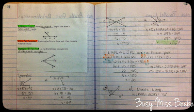 Busy Miss Beebe: 2014-2015 Geometry INB Unit 3 (Lines & Angles)