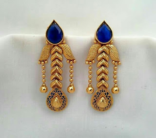 Designer gold earrings