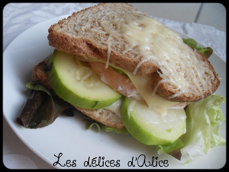 Les délices d'Alice: Croque-monsieur au saumon et aux courgettes