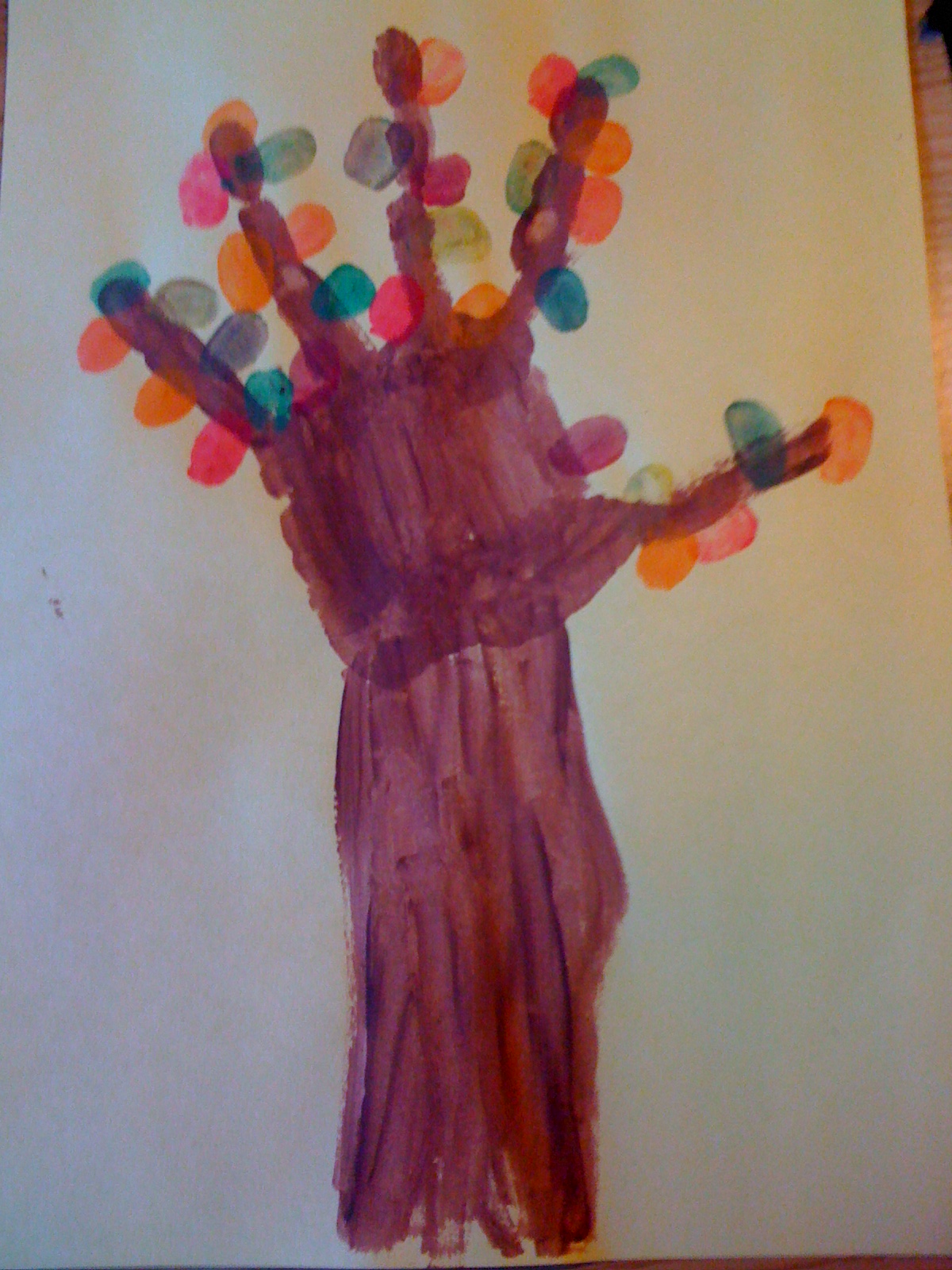 Mommy-Made: Handprint Fall Trees