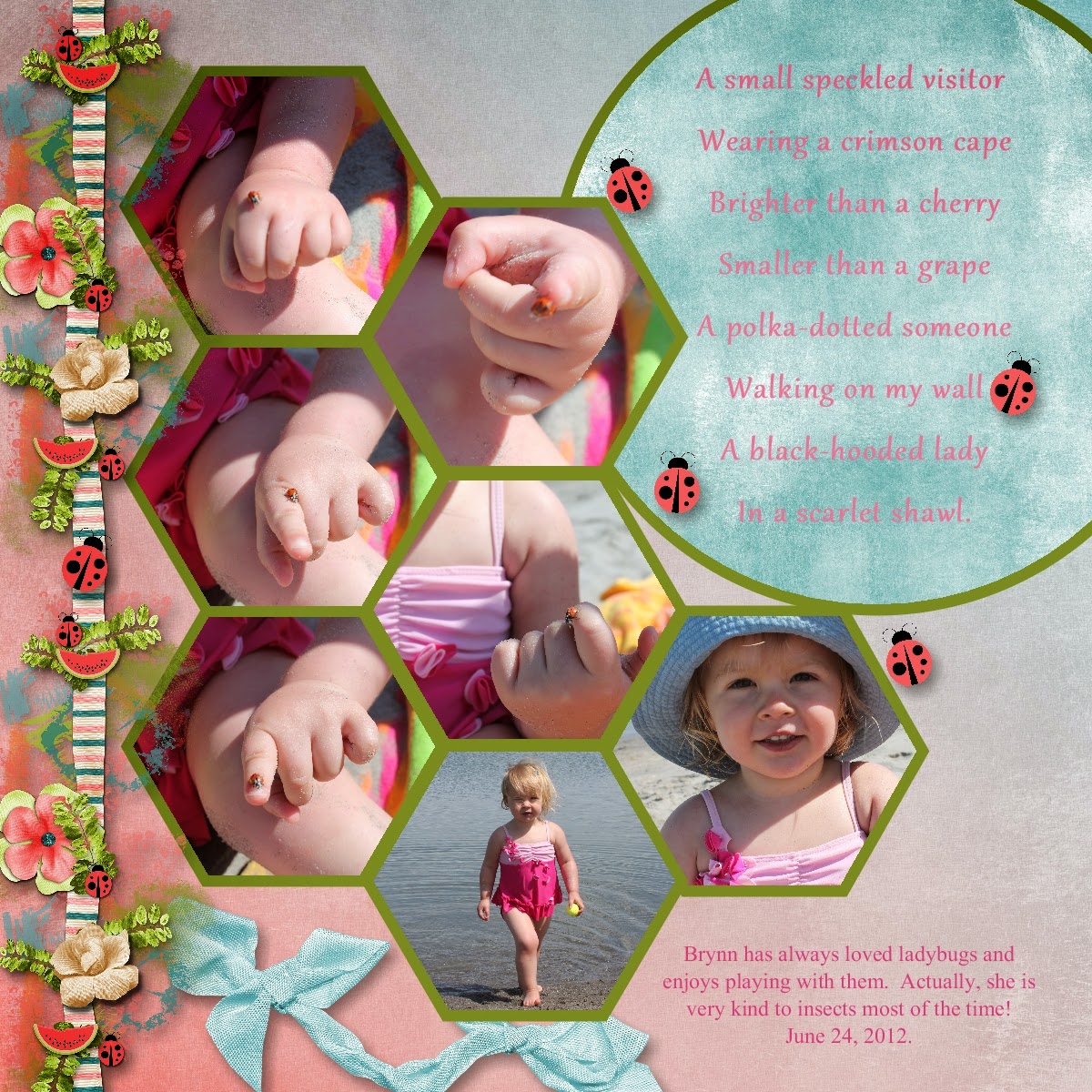 Carole's Corner of Crafts: MMS 168 Ladybug Scrapbook Page Layout